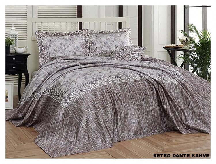 Покрывало First Choice Retro Dante kahve 240x260 см с наволочками ...