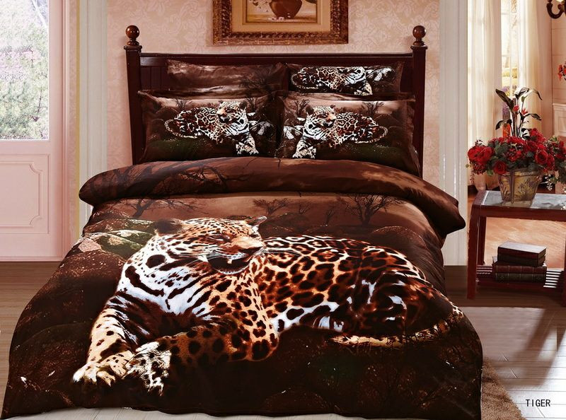 Постельное белье Le Vele Tiger сатин 3D евро купить в интернет-магазине ...