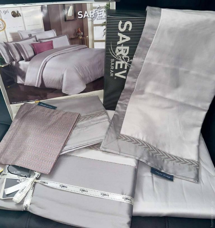 Постільна білизна Sarev Graz V1 Gri євро купить в интернет-магазине Homtex