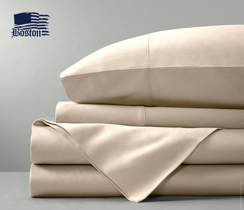 Простынь Boston Textile Sateen Beige 150х190 см на резинке купить в ...