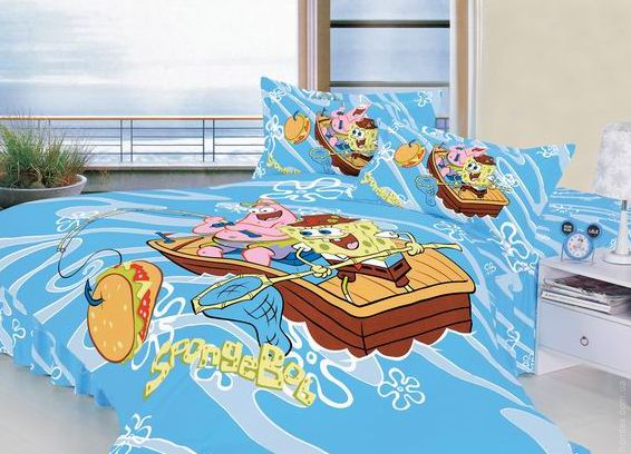 Полуторный комплект детского постельного белья "Elite" Губка Боб купить ...